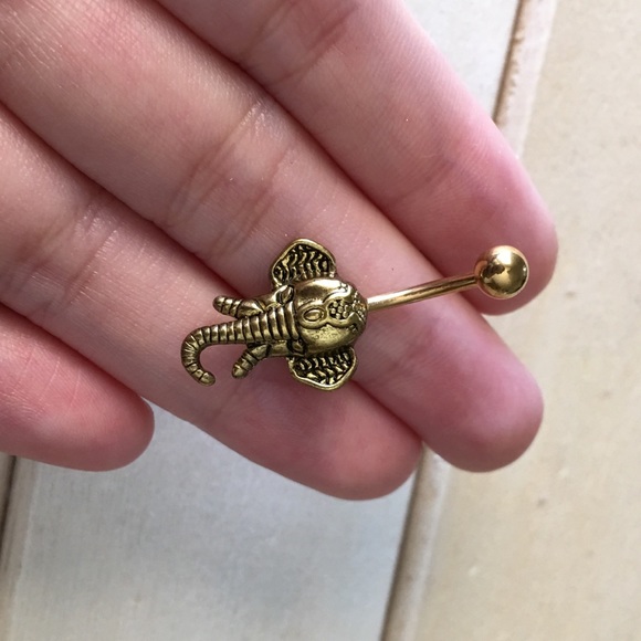 Jewelry | Gold Tribal Elephant Belly Button Ring | Poshmark